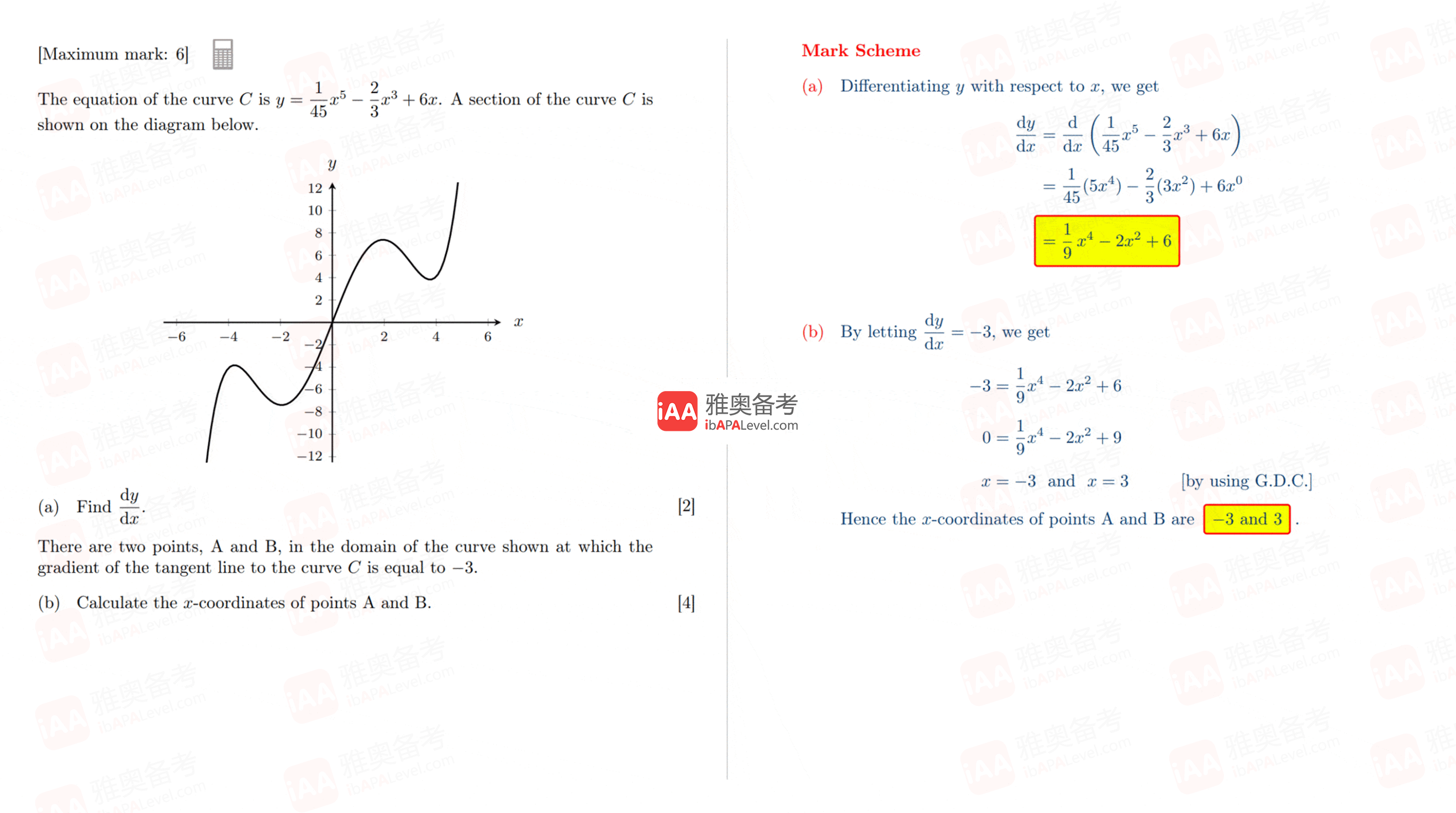 Topic 5：Calculus 1-4 - 原始IB 数学 AI HL - 雅奥备考 - 雅奥备考国际教育资源平台!