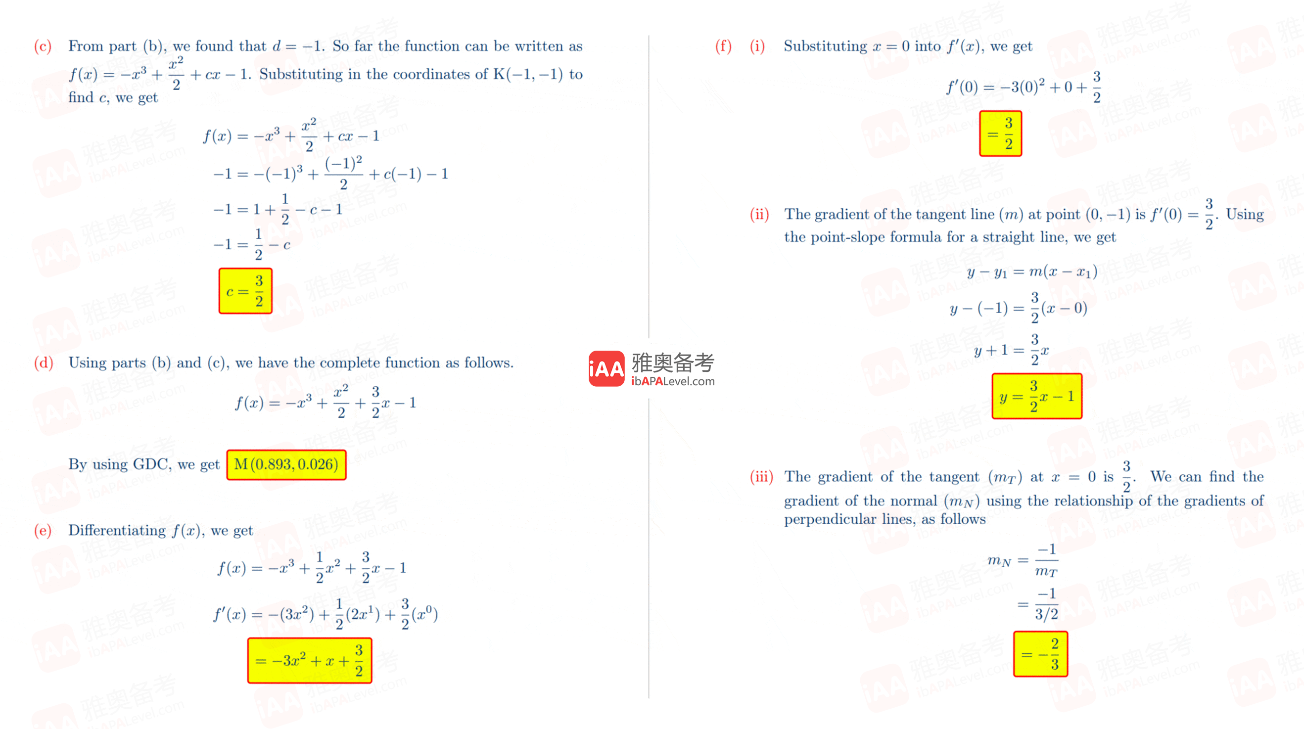 Topic 5：Calculus 1-4 - 原始IB 数学 AI HL - 雅奥备考 - 雅奥备考国际教育资源平台!